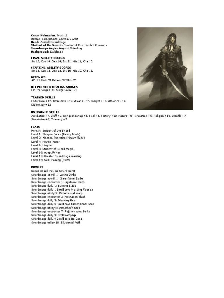 Geran Hulmaster D&D 4e Stats | PDF