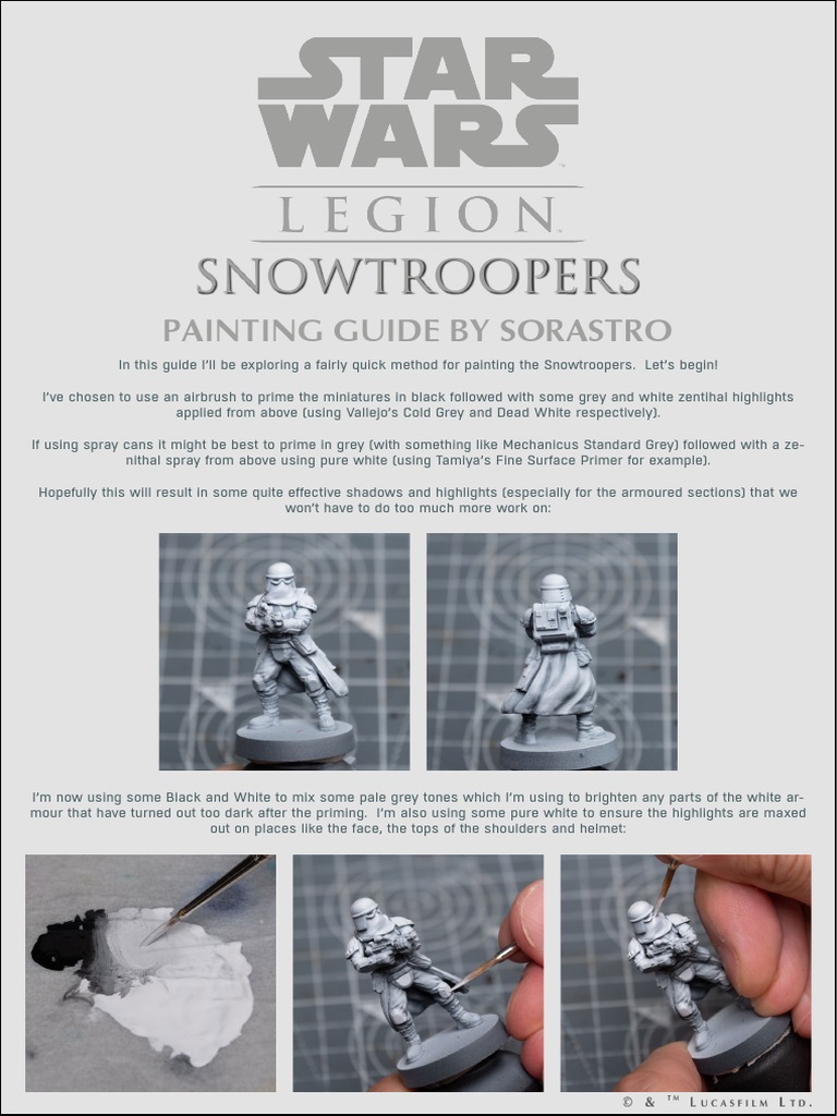 Quick Snowtrooper Painting Guide | PDF | Grey | Paint