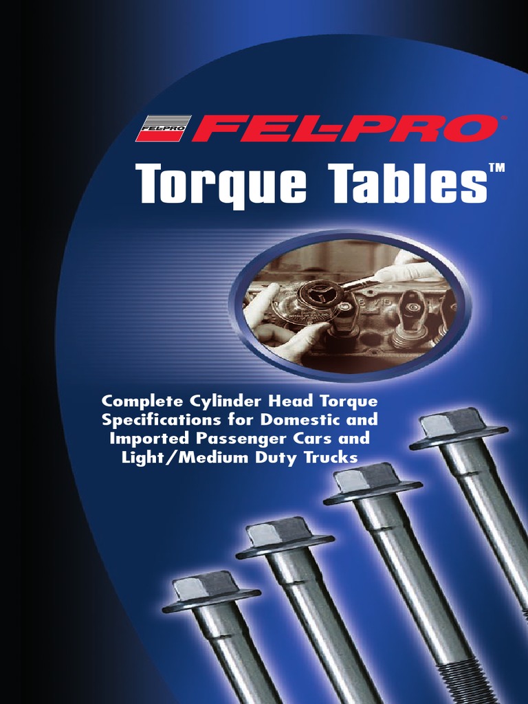 Felpro Torque PDF | PDF | Screw | General Motors