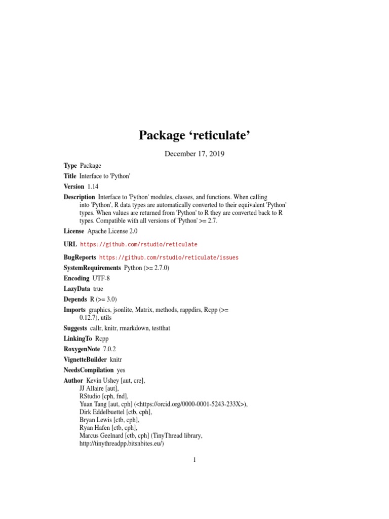 Reticulate Pdf Parameter Computer Programming Python Programming Language