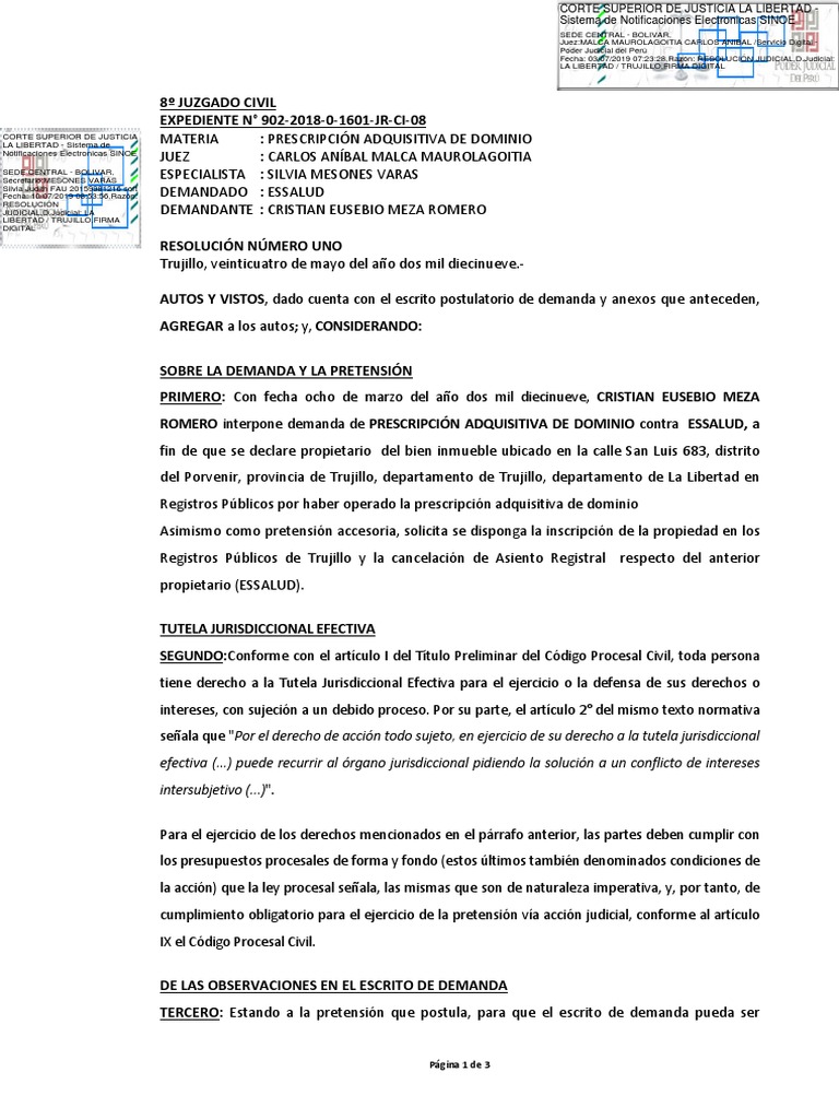 Para Pedir Devolucion de Los Anexos | PDF | Ley procesal | Demanda judicial