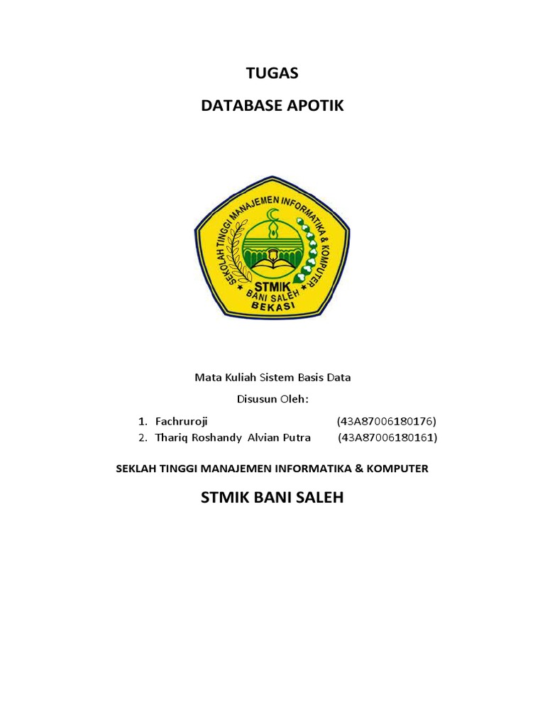 Membuat Database Apotik 1 Pdf