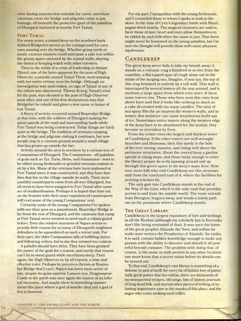Elturgard: Fort Tamai and Candlekeep | PDF | Libraries | Folklore