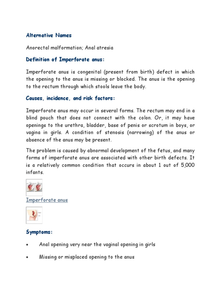 Case Pres - Imperforate Anus | PDF | Medical Specialties | Digestive System