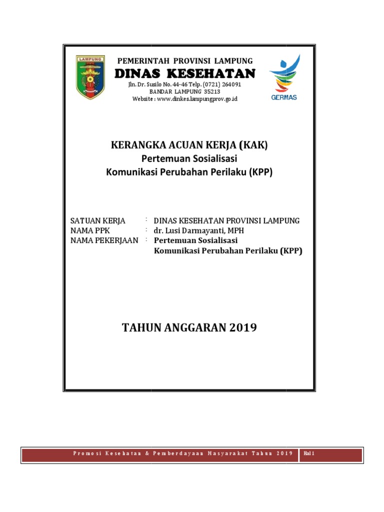 KAK Pertemuan KPP PDF | PDF