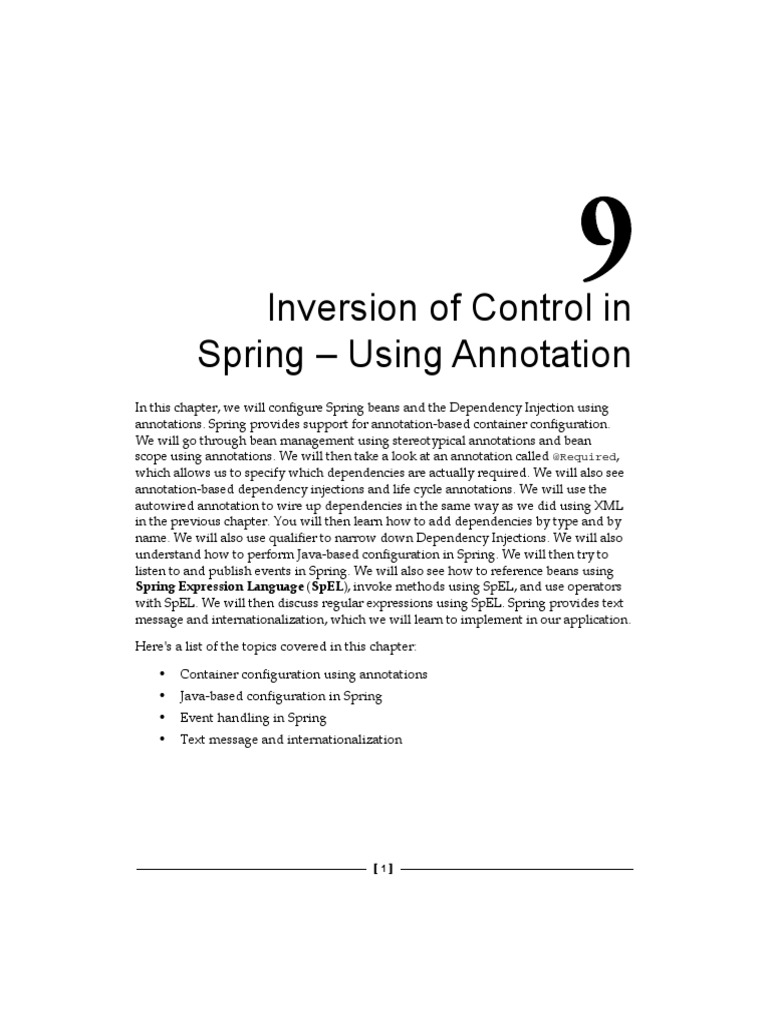 Spring Annotation Notes PDF | PDF | Spring Framework | Regular Expression