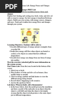 PHET Energy Forms and Changes Lab | PDF | Heat | Compact Fluorescent Lamp