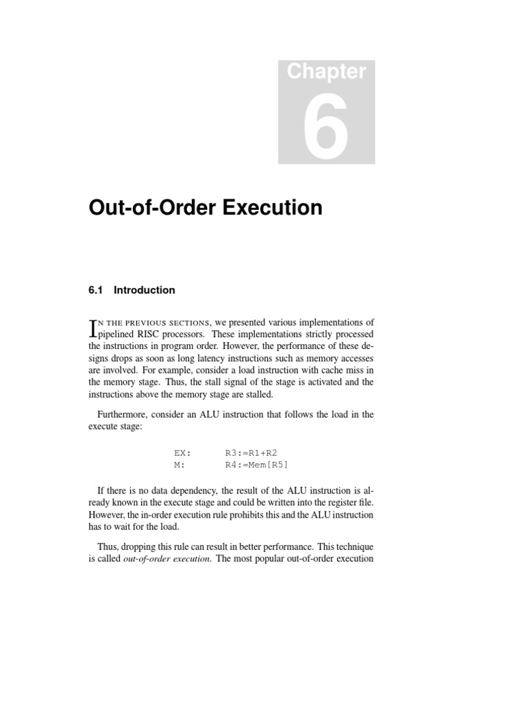 Out-of-Order Execution in Microprocessors | PDF | Office Equipment ...