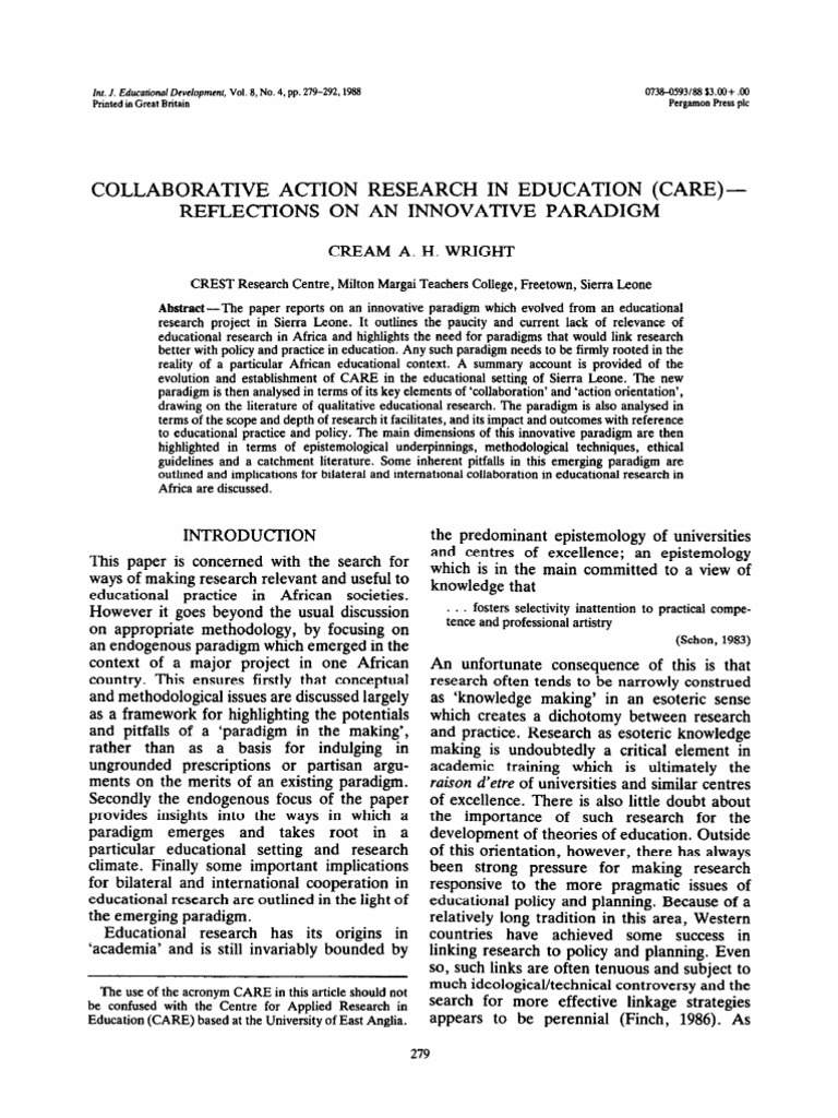 Collaborative Action Research in Africa | PDF | Curriculum | Music ...