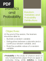 Statistics and Probability | PDF | Probability Distribution | Random Variable