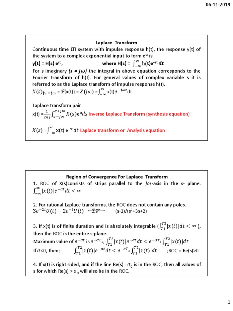 Lapalace Transform PDF | PDF | Laplace Transform | Functions And Mappings