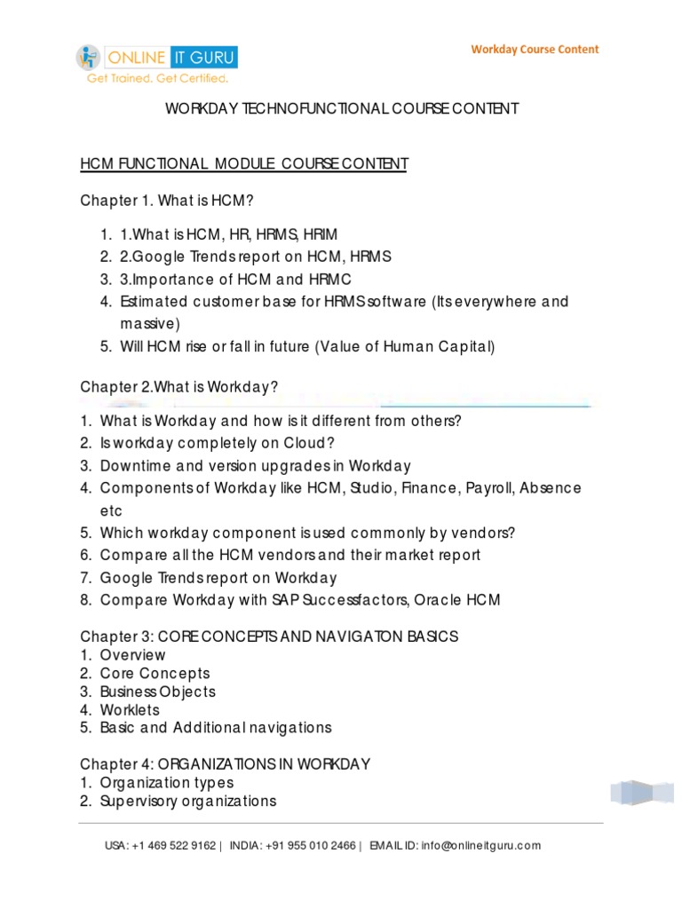 Workday HCM Content | PDF | Business Process | Human Resource Management