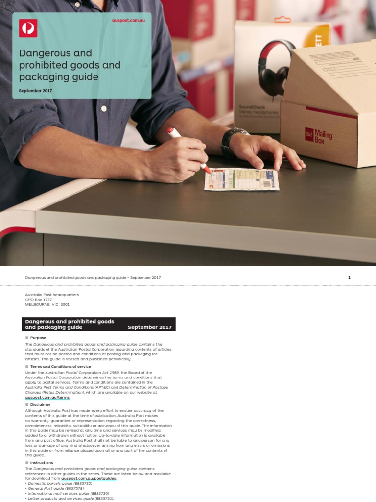 Dangerous and Prohibited Goods Guide PDF | PDF | Dangerous Goods | Mail