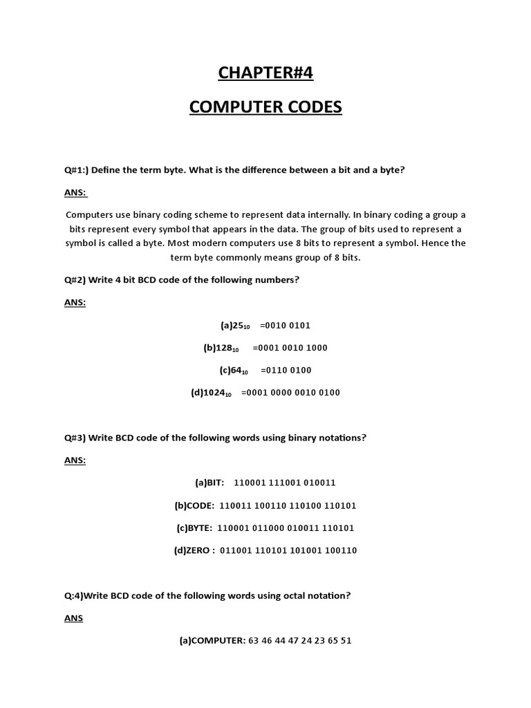 Page 49 & 50 | PDF | Binary Coded Decimal | Character Encoding