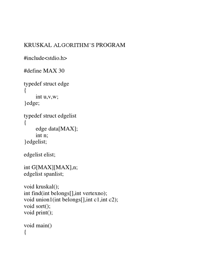 Kruskal Algorithm | PDF