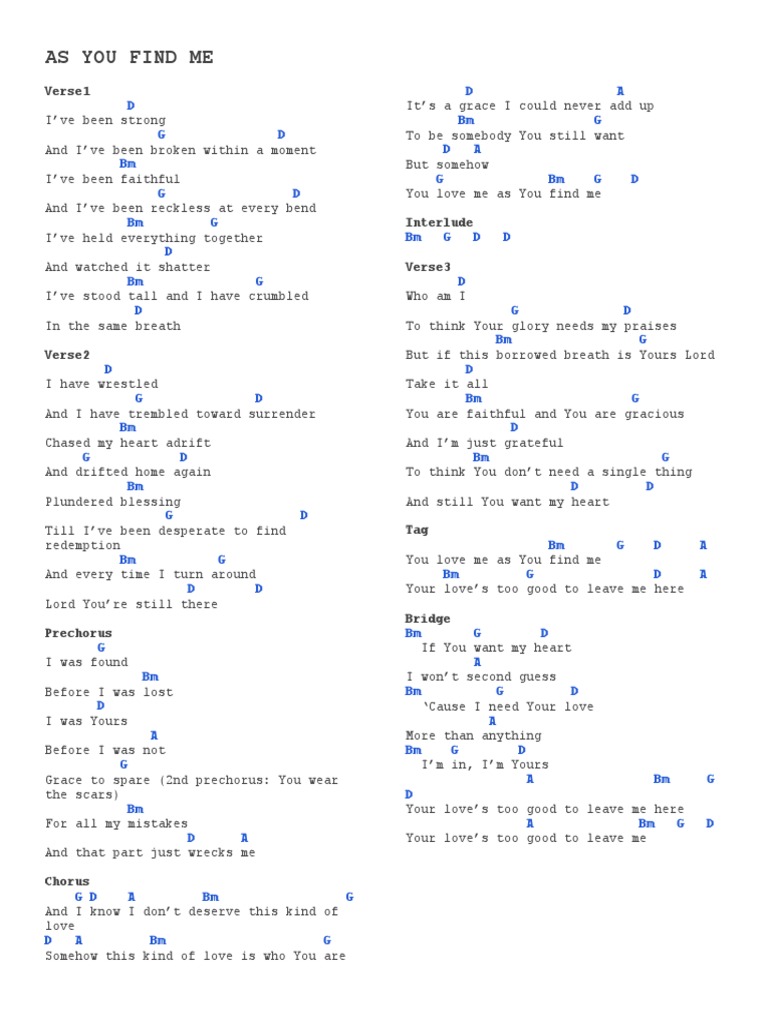 As You Find Me | PDF