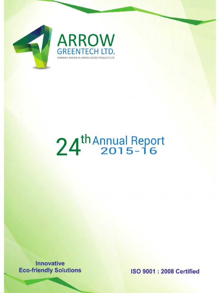 Annual-Report-2015-16 - ARROW GREENTECH LTD | PDF | Board Of Directors ...