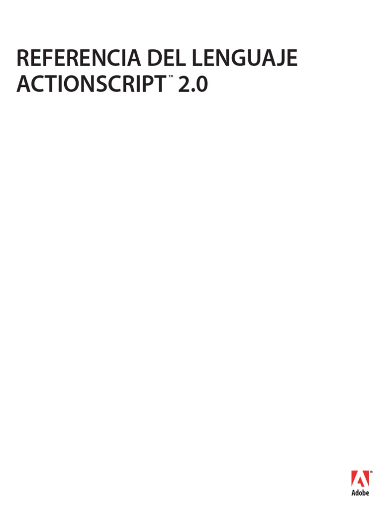 Manual Lenguaje ActionScript 2.0 PDF | PDF | Derechos de autor | Marca comercial