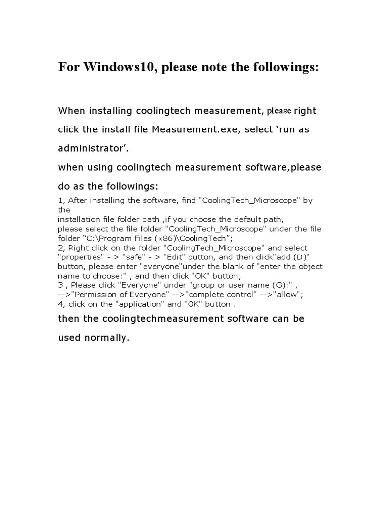 For Win10 Method of Using Microscope CoolingTech Software | PDF