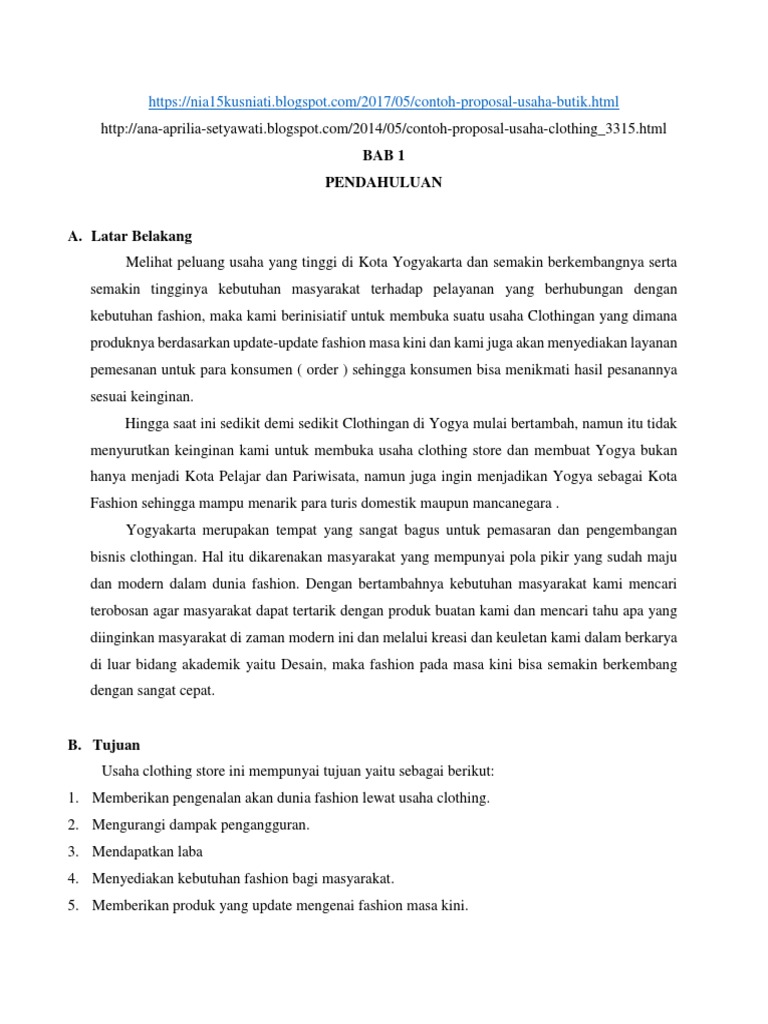 Contoh Proposal Proyek | PDF