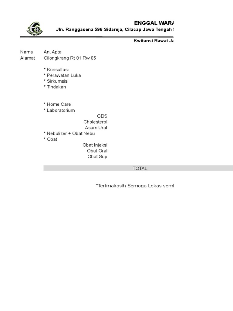 Kwitansi Rawat Jalan | PDF