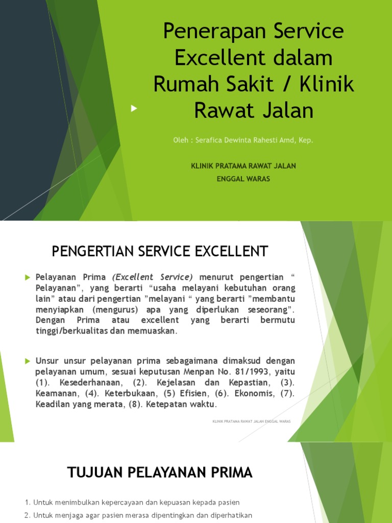 Penerapan Service Excellent di Klinik | PDF | Karier & Perkembangan ...