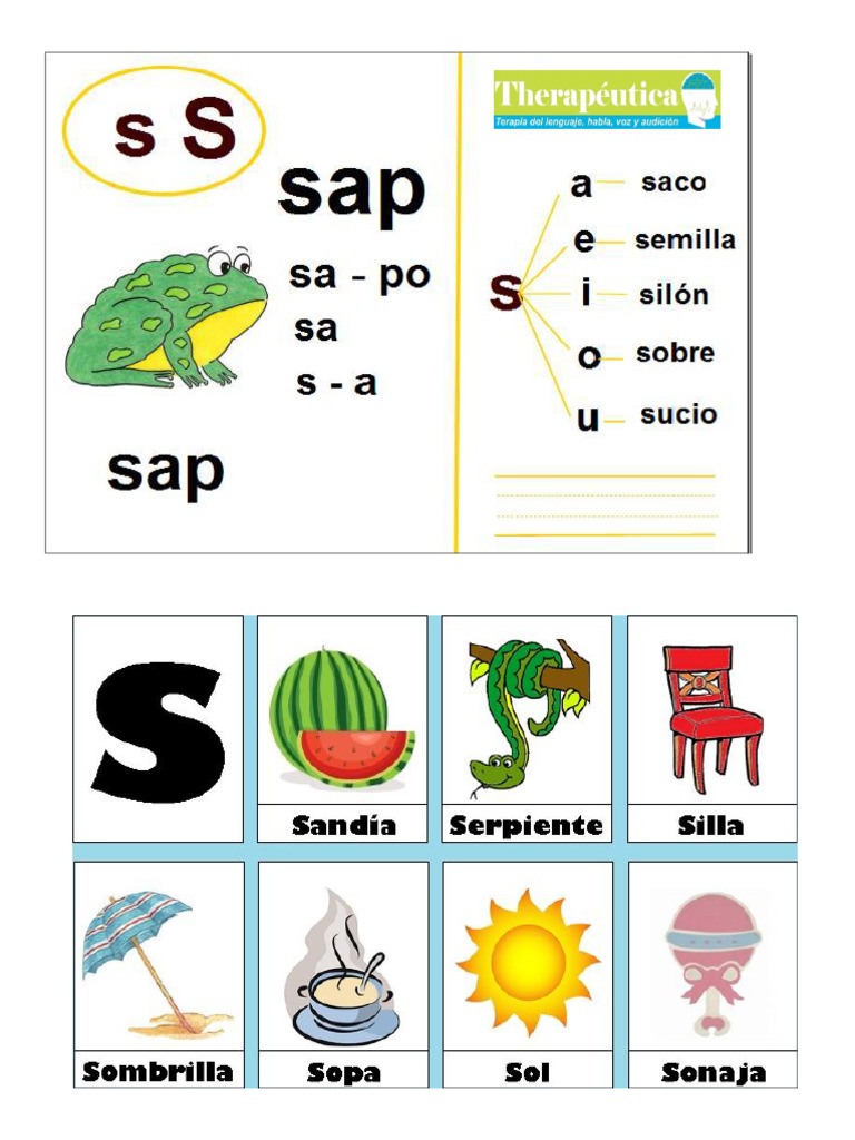 Fonema S Silaba Directa | PDF