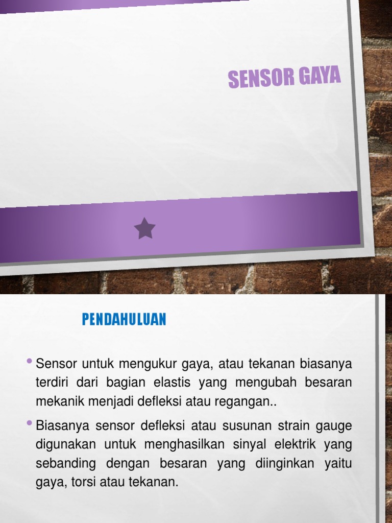 4 Sensor Gaya Torsi Dan Tekanan | PDF