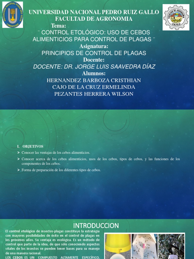 Control Etológico Uso de cebos alimenticios para control de plagas.pptx ...