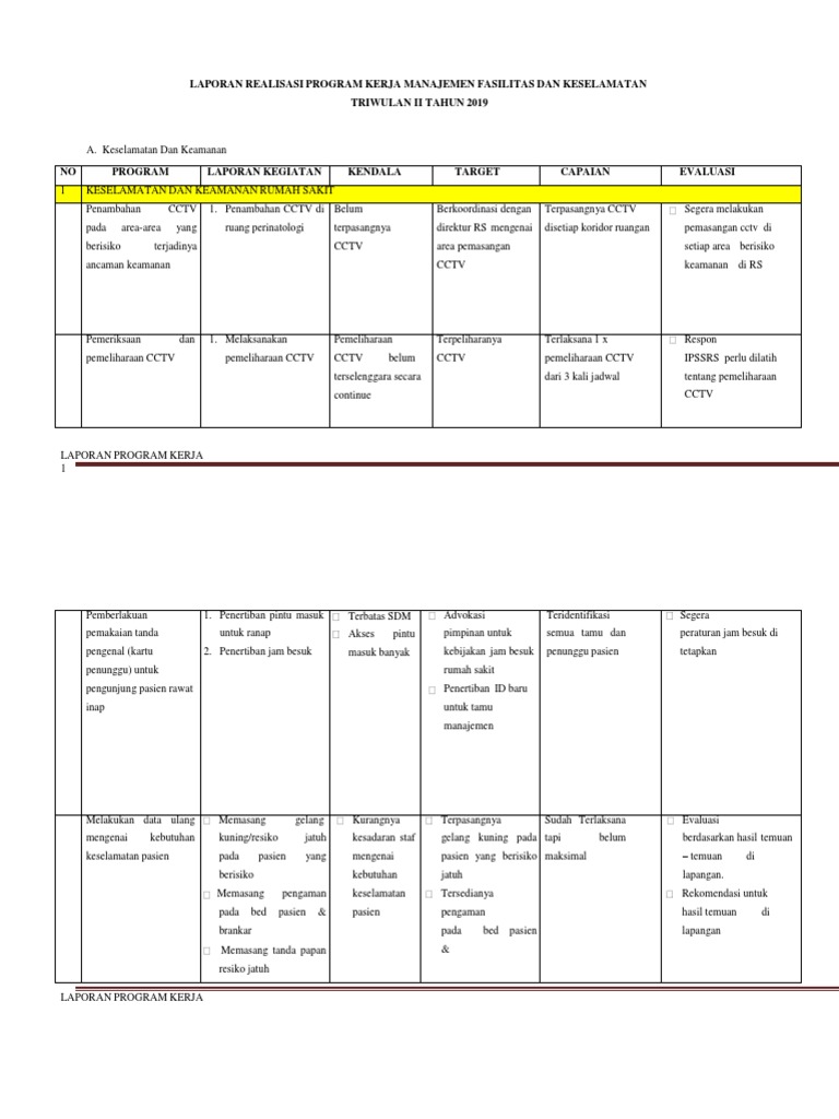 Laporan Pelaksanaan Program MFK | PDF