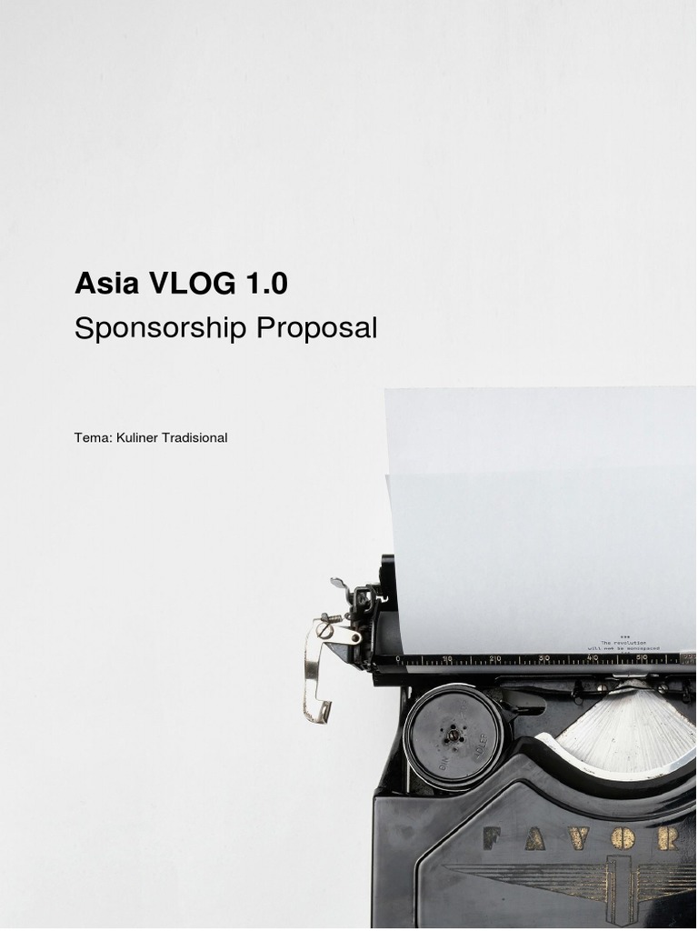 Contoh VLOG - Sponsorship - Proposal | PDF