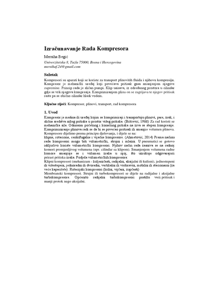 Seminarski Rad Hidromehanika | PDF