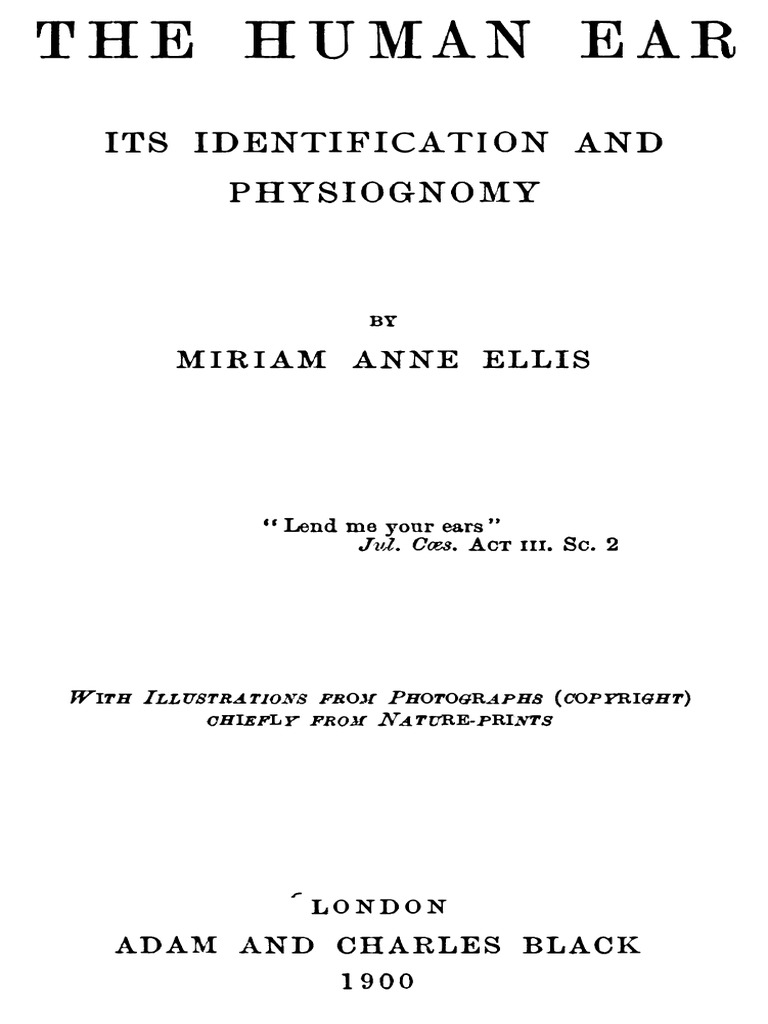 The Human Ear PDF | PDF | Human Head And Neck | Human Anatomy