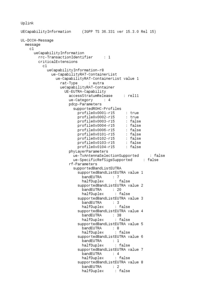 Ue Capability | PDF | Software Defined Radio | Electronics