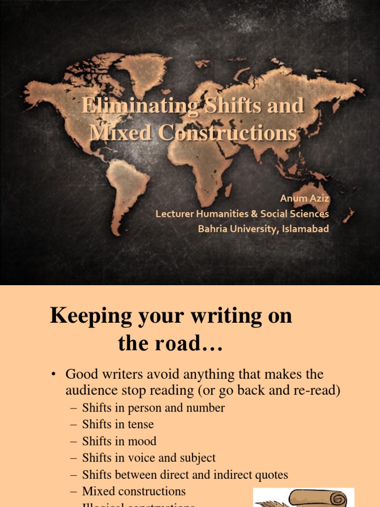 Lecture 8 Eliminating Shifts and Mixed Constructions | PDF | Subject ...