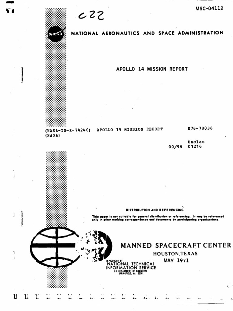 Apollo 14 Mission Report | PDF | Apollo Program | Apollo Lunar Module