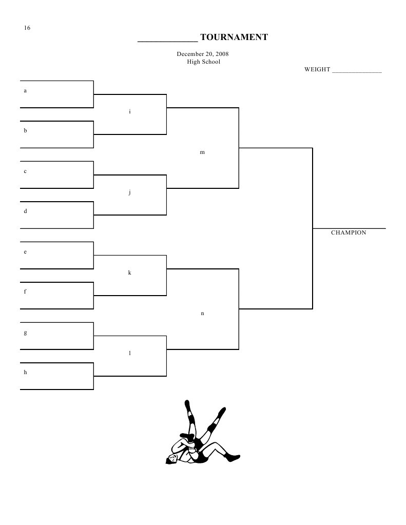 16 Man Tournament Brackets | PDF