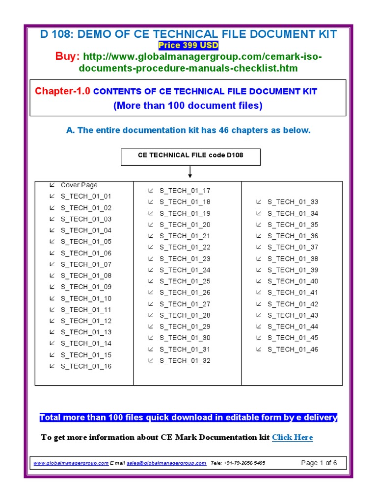 Ce Technical Documentation | PDF | Verification And Validation | Specification (Technical Standard)
