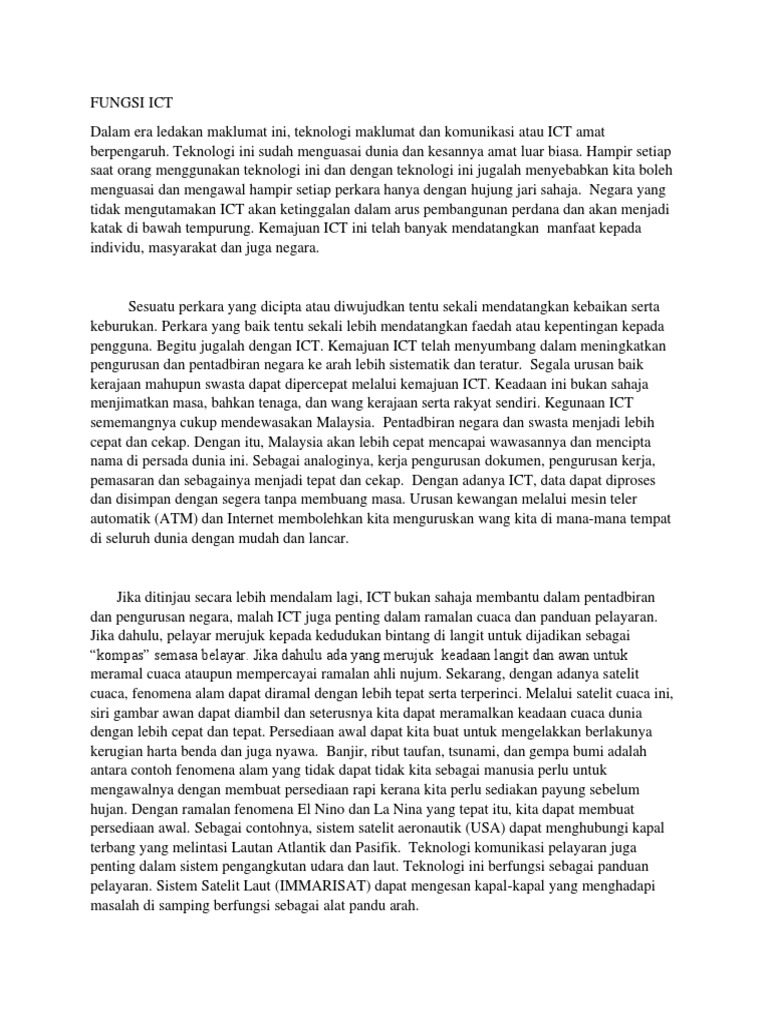 Peranan Penting ICT di Malaysia | PDF | Komputer