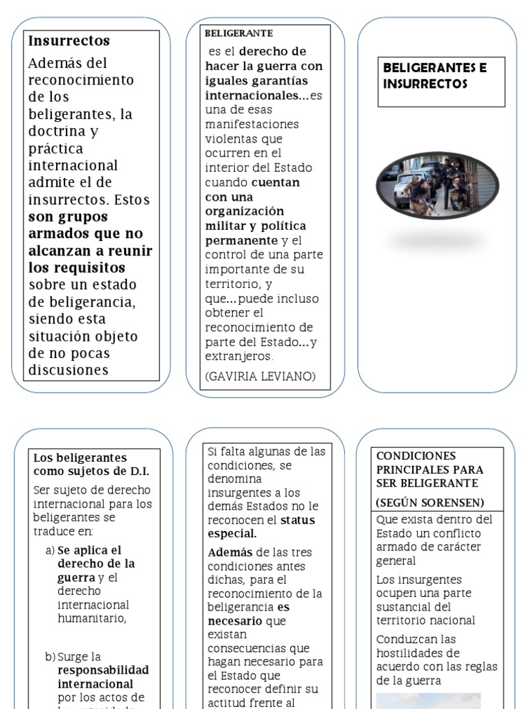 Beligerantes e Insurrectos Folleto | PDF | Estado de los Estados Unidos ...