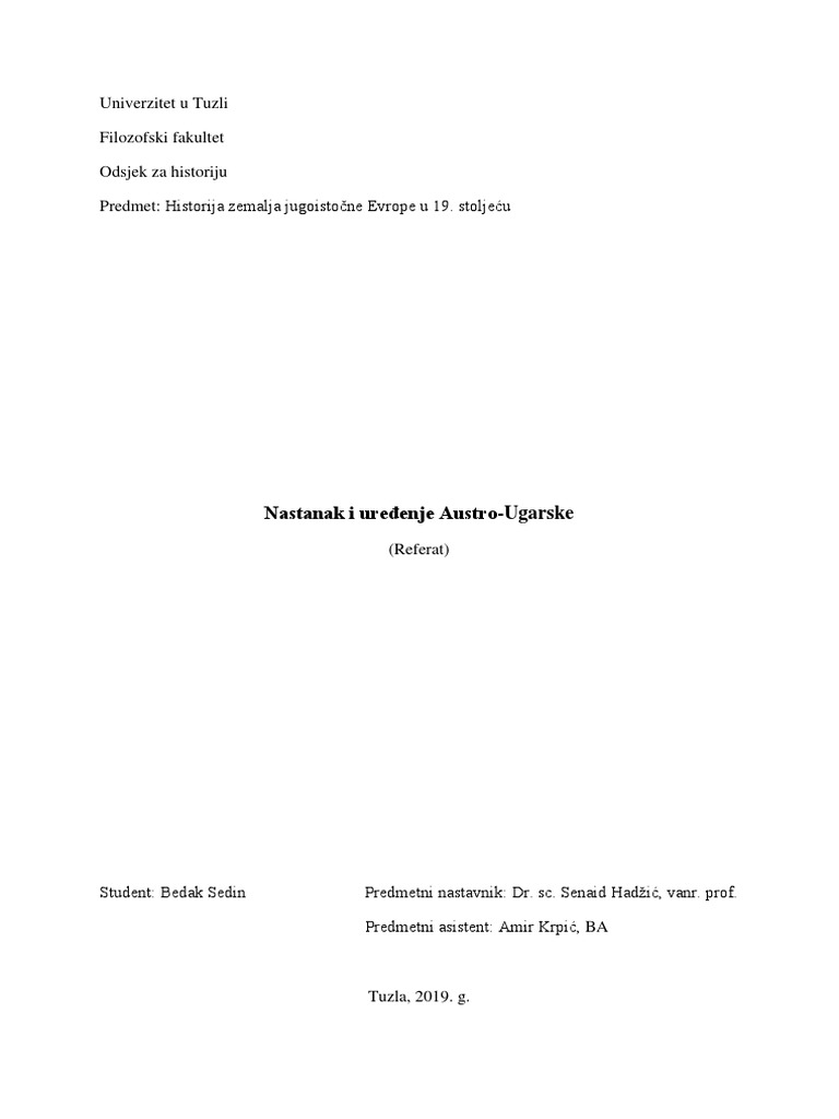 Austro Ugarska | PDF