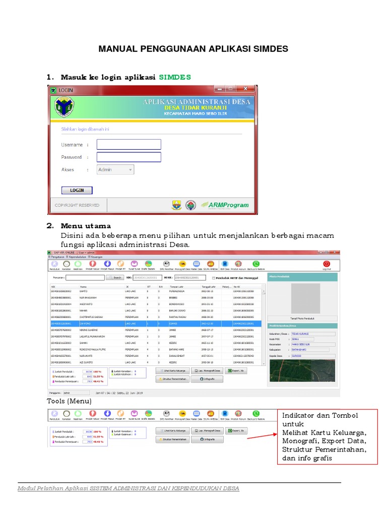 Manual Penggunaan Aplikasi Simdes | PDF