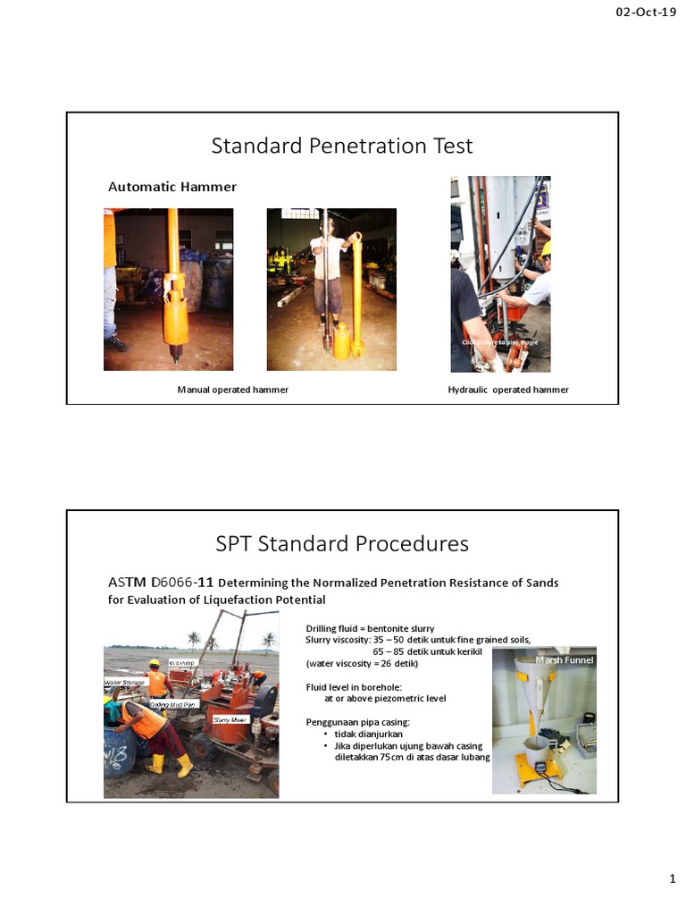 Standard Penetration Test | PDF | Civil Engineering | Infrastructure