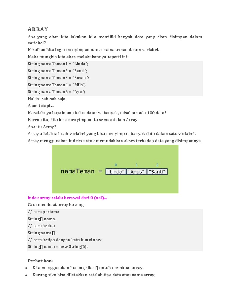 Praktikum Array | PDF