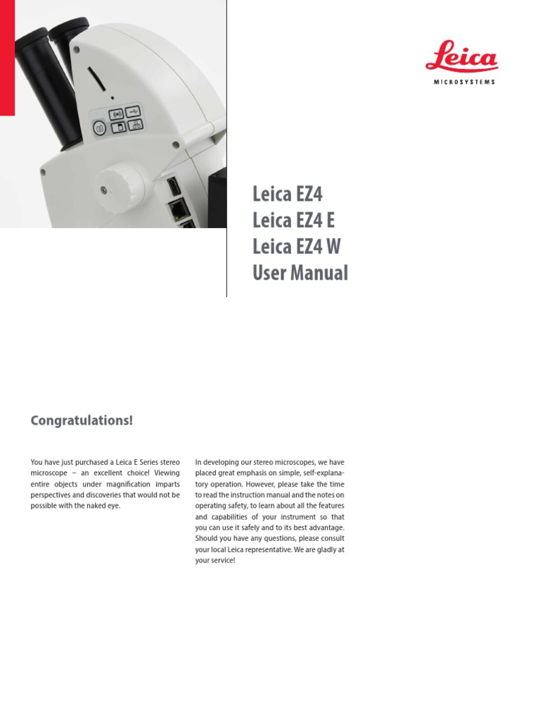 Leica E-Series UserManual EN | PDF | Electromagnetic Compatibility ...