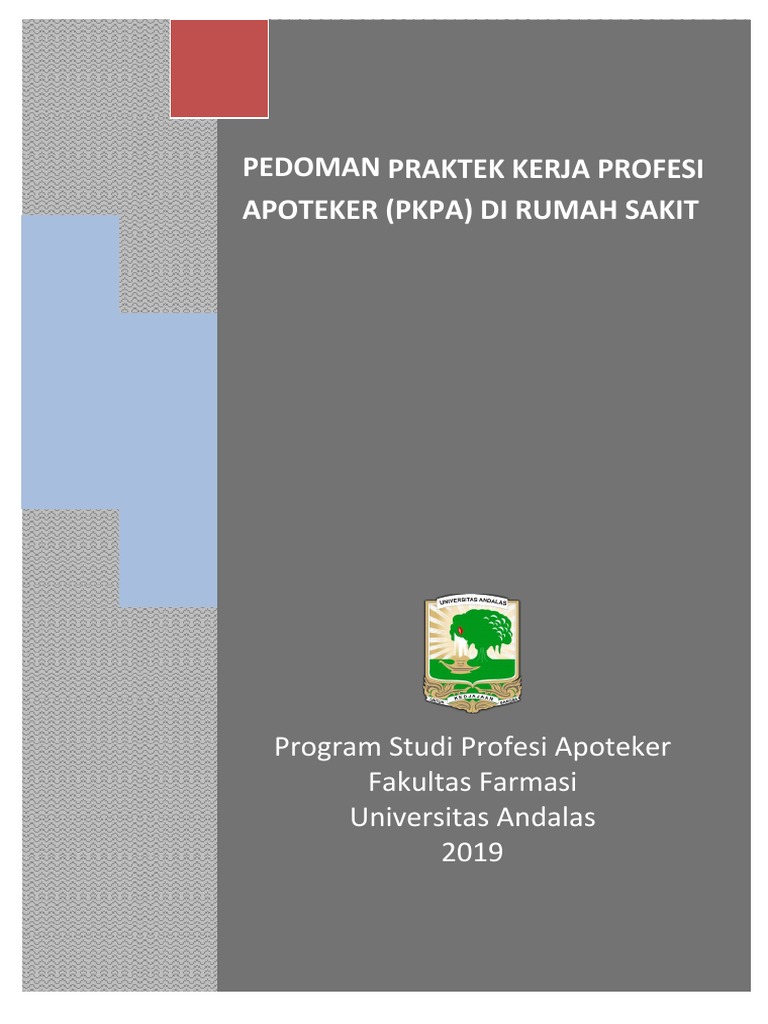 Pedoman Pkpa Apoteker Di Rs Unand Pdf Pengembangan Diri Kesehatan
