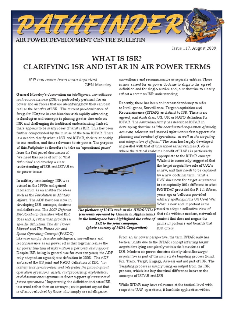 PF117 What Is ISR Clarifying ISR and ISTAR in Air Power Terms | PDF ...