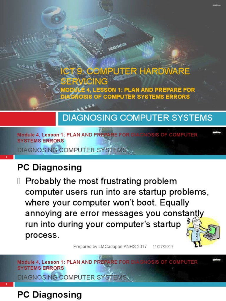 Ict9module4lesson1 171201001407 | PDF | Troubleshooting | Personal ...
