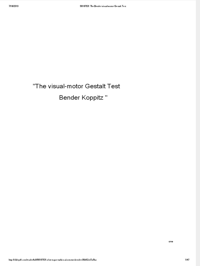 Bender Gestalt Test (BGT) | PDF | Perception | Angle