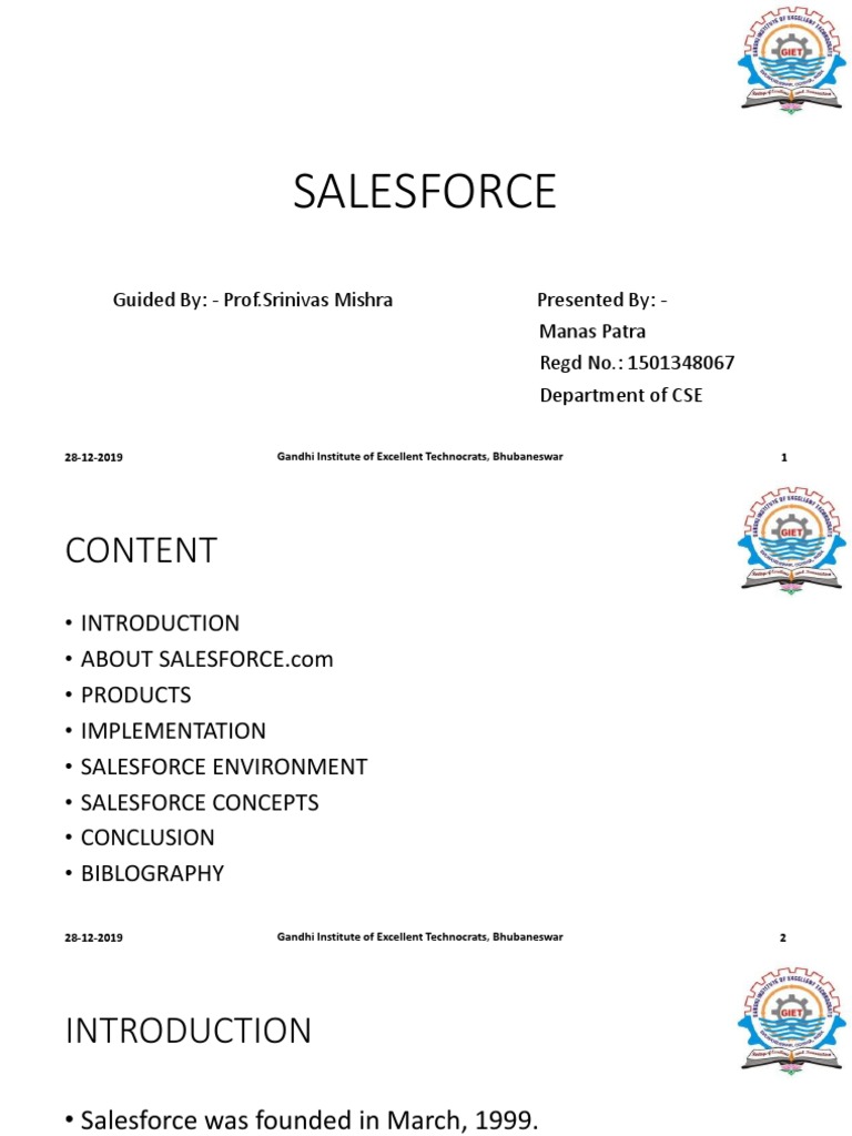 Salesforce | PDF | Salesforce.Com | Information Technology